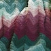 Royal Ripple CROCHET PATTERN Afghan With Wavy Stripes in Emerald Ruby ...
