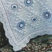 Diamond Popcorn Stitch Crochet Pattern Blanket Blue and White Afghan ...