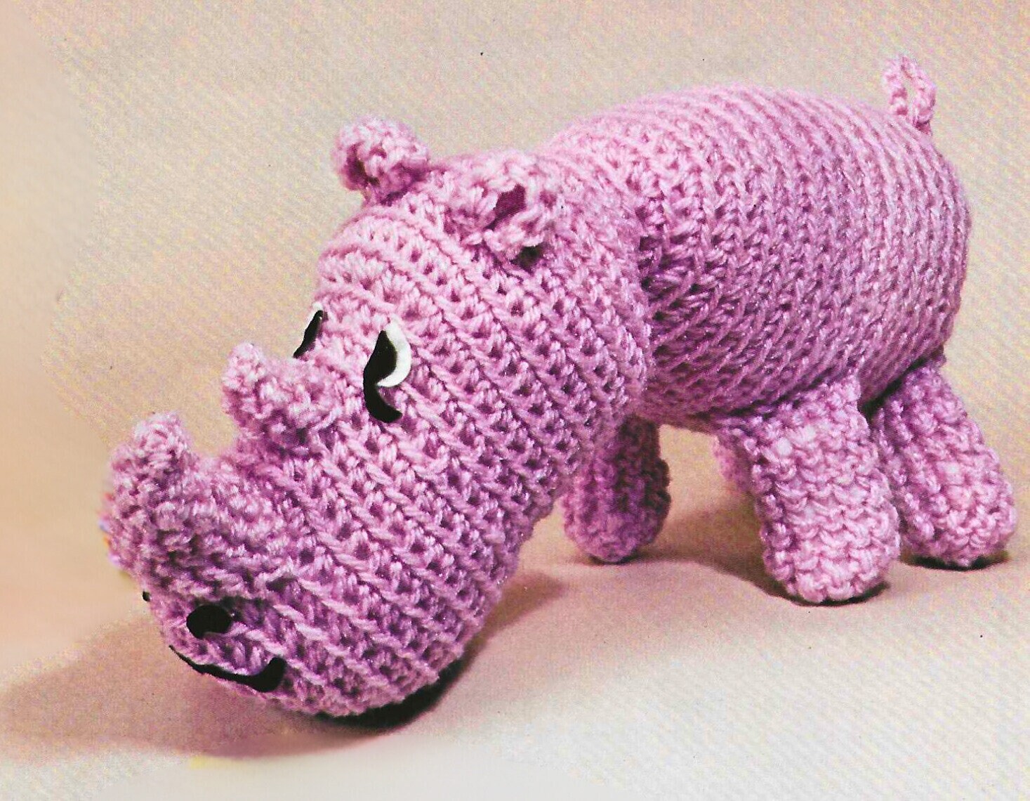 Rhino Amigurumi CROCHET PATTERN African Animal Plushie Rhinoceros ...