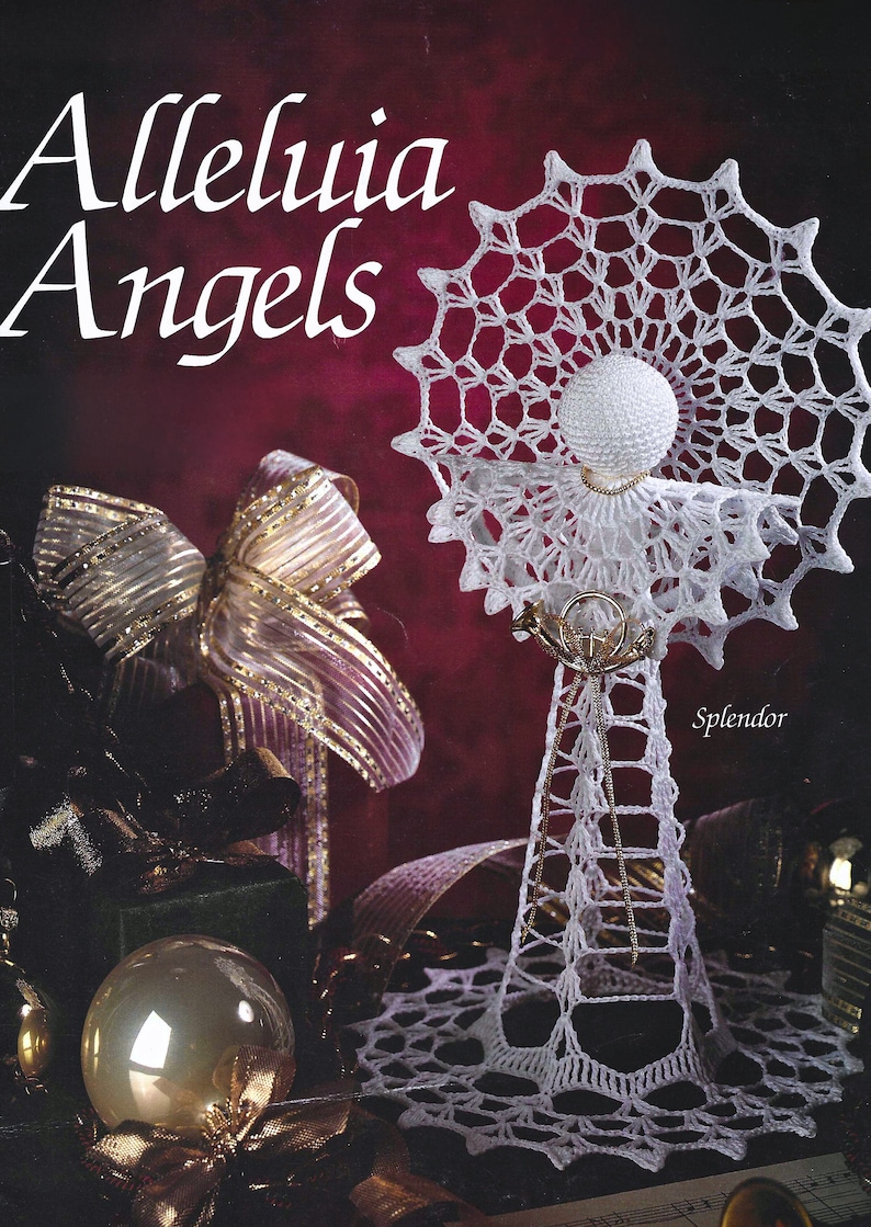 4 Lace Angels Christmas Crochet Patterns Xmas Mantel Decor. Crochet ...
