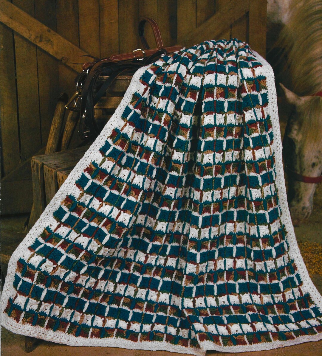 Pueblo Vistas CROCHET PATTERN Blanket Striped Southwestern Throw ...