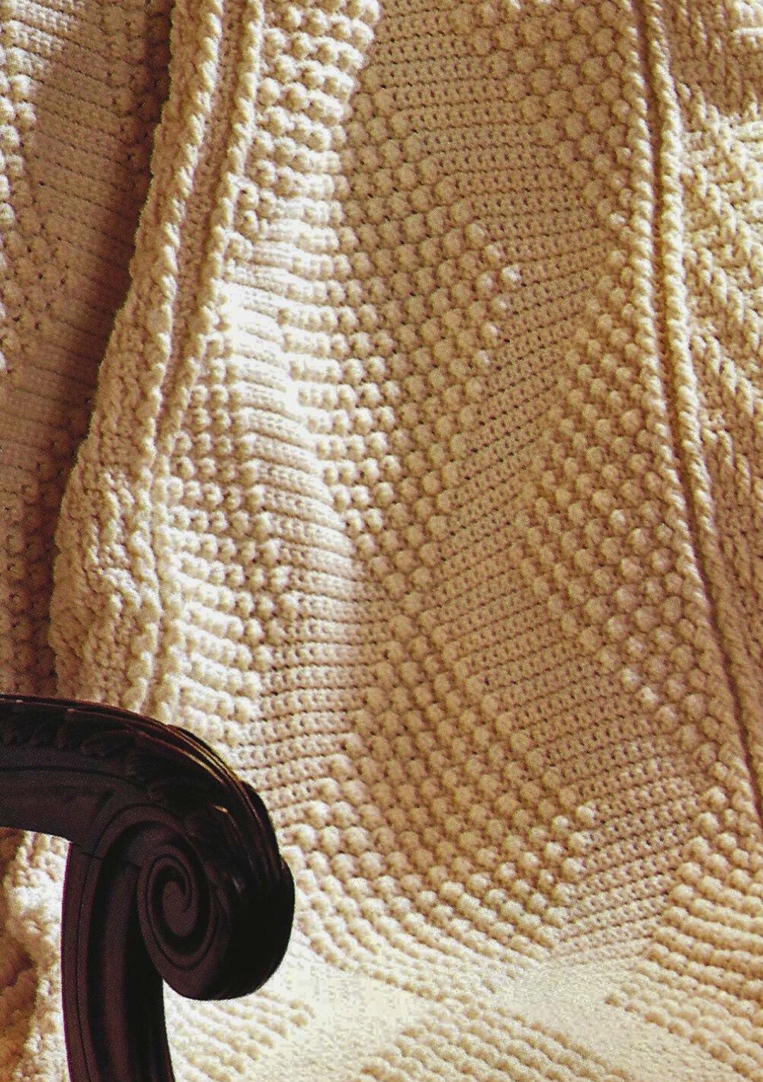 Crochet Afghan Pattern: Diamonds and Pearls Aran Throw (PDF Pattern) - Etsy