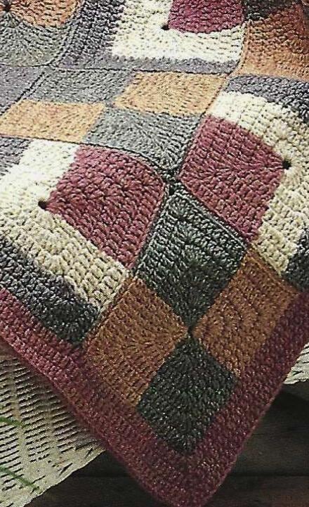 Log Cabin CROCHET Blanket PATTERN – Cozy Patchwork Afghan for Home ...