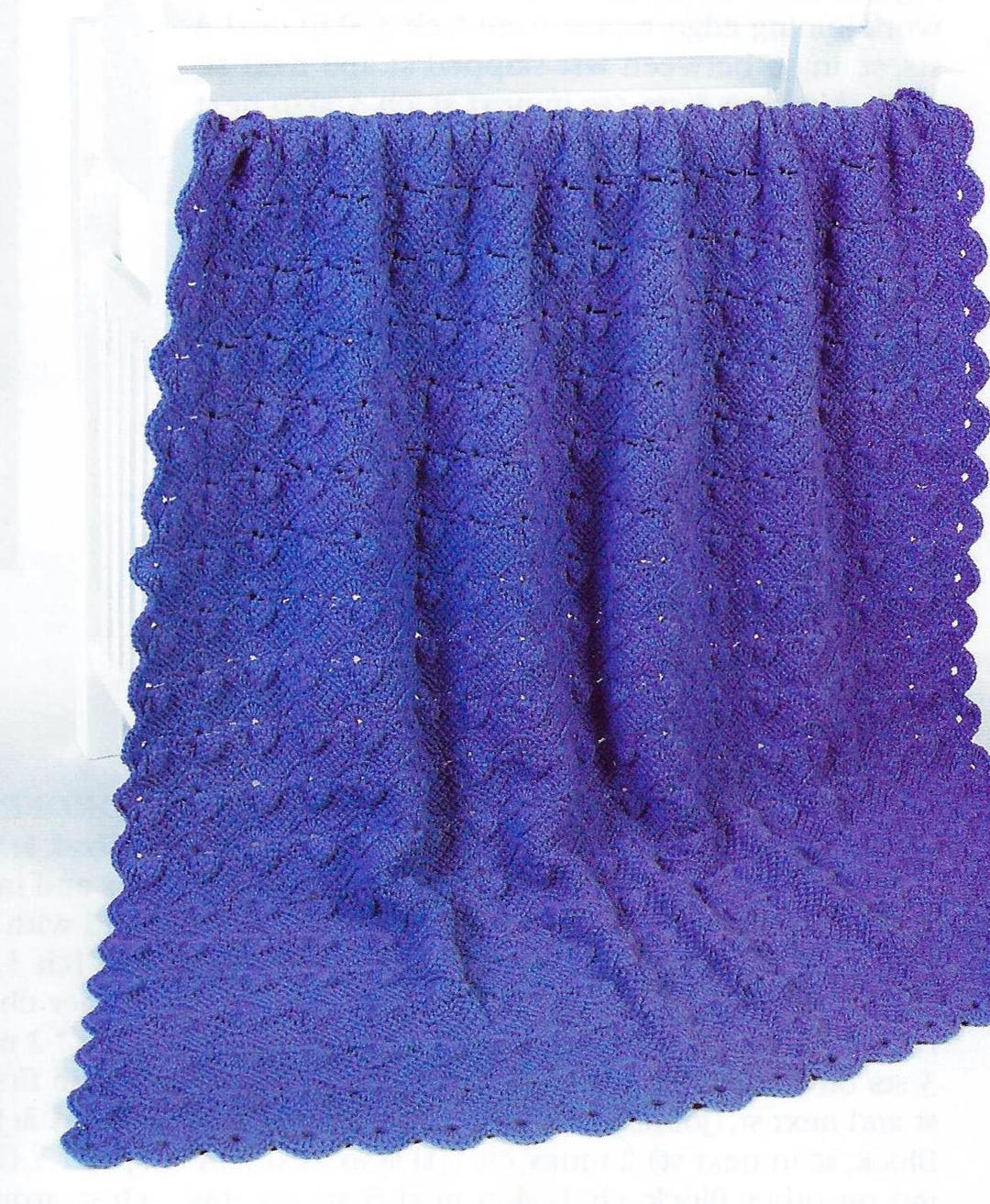 CROCHET PATTERN Blanket, One Color Textured Afghan, Make Any Color to ...