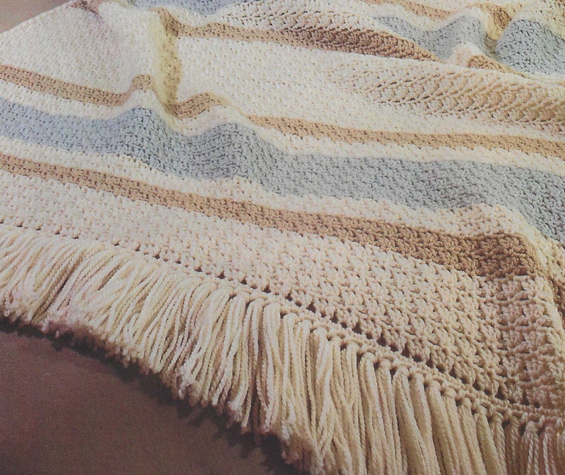 CROCHET PATTERN Blanket Soothing Beach Color Afghan for Sunroom. Sand ...