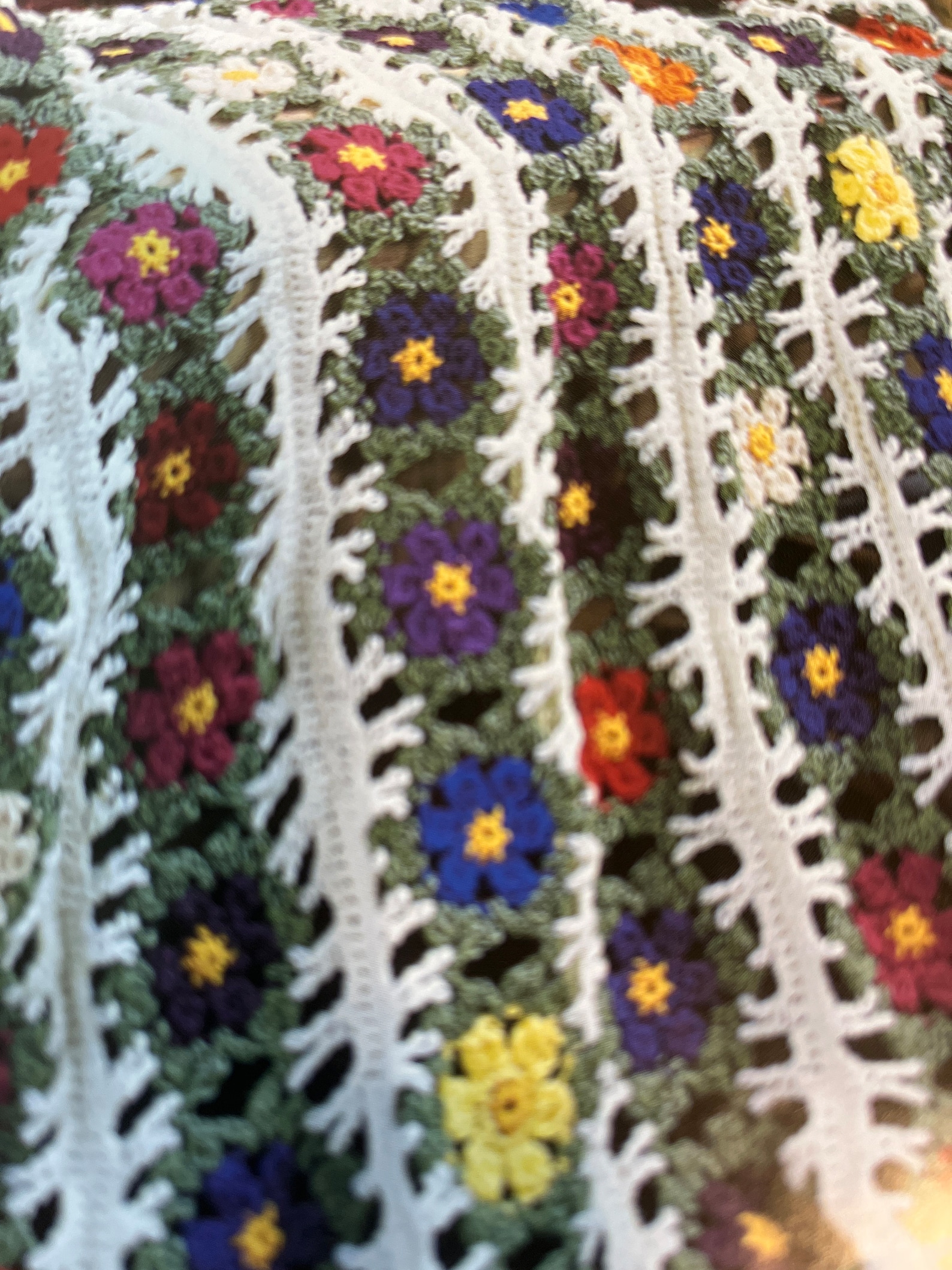 CROCHET PATTERN Floral Afghan Colorful Blanket With Flowers Easy ...
