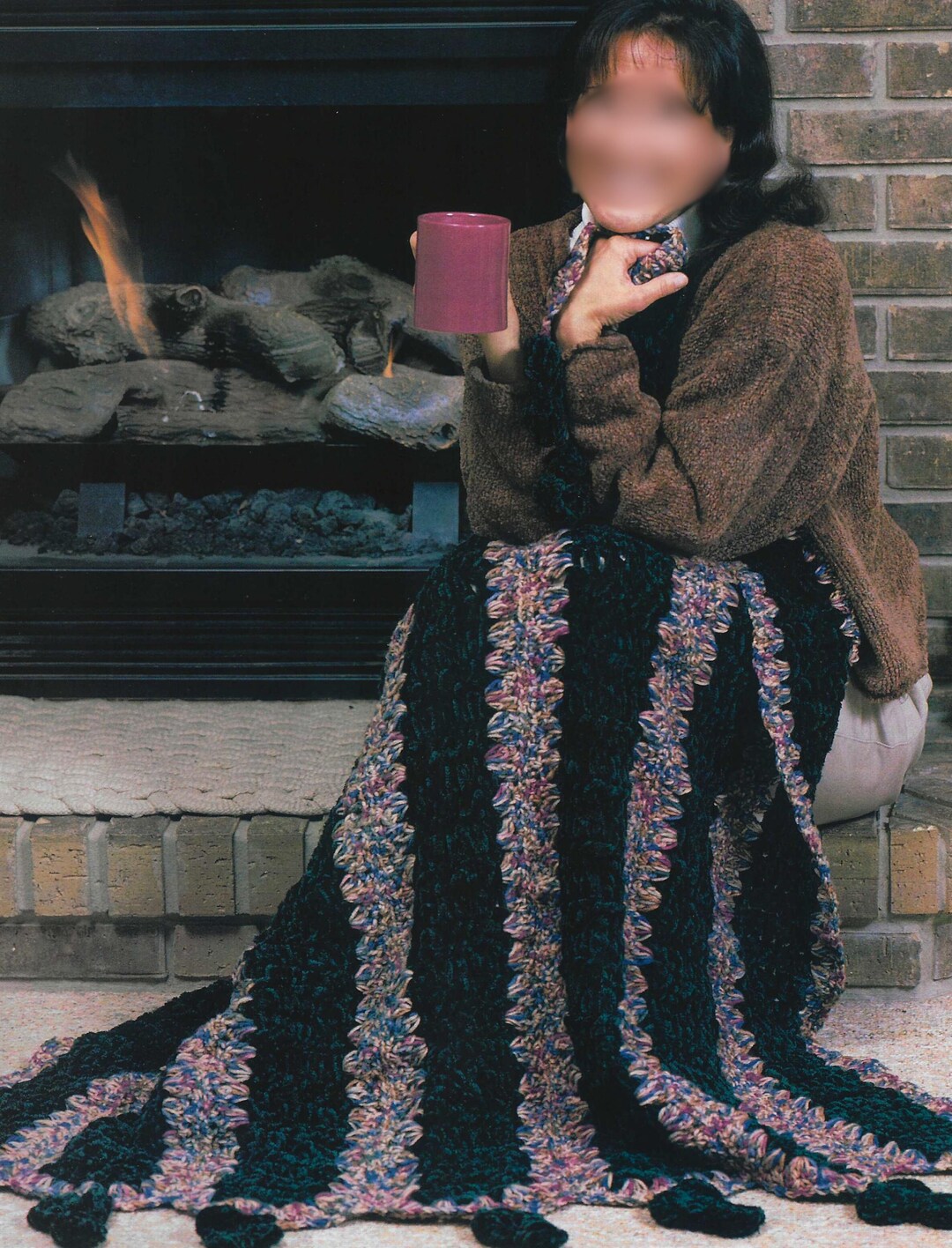 CROCHET PATTERN Chenille Blanket Thick and Lucious Afghan to Keep You ...