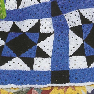 Blue Star Blanket Crochet Pattern Afghan Any Size Throw Motif Pattern ...