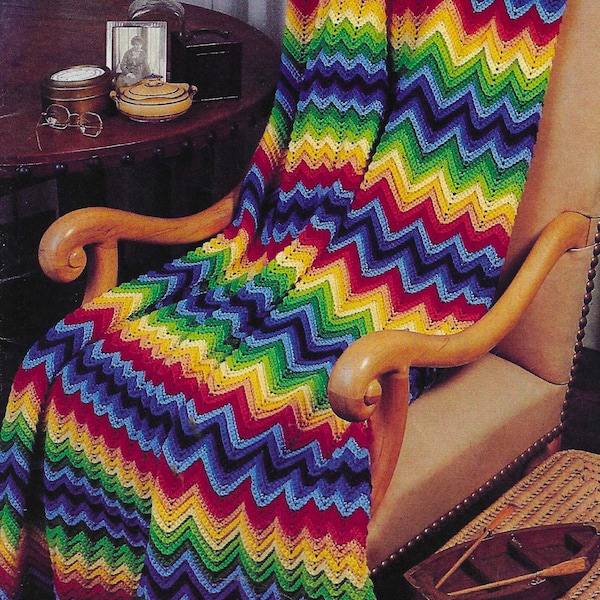 Rainbow Afghan - Etsy