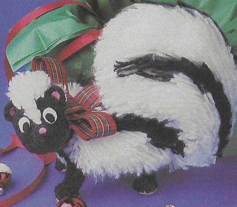 Skunk Amigurumi Vintage Christmas Skunk Toy for Child Pole Cat Crochet ...
