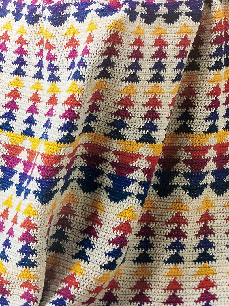 Arrowhead CROCHET PATTERN Blanket Colorful Afghan Geometric Gradient ...