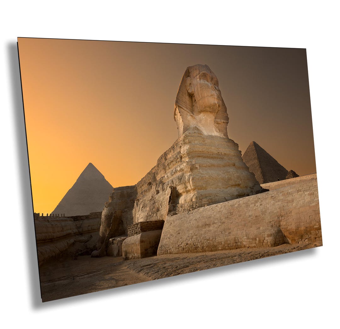 Sphinx and Pyramid Print: Sunset Scene (canvas or Metal Options) - Etsy