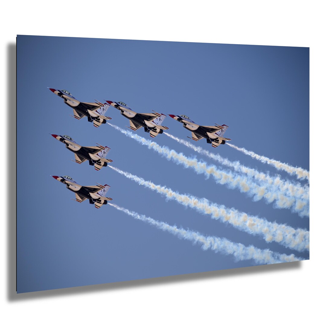 Thunderbirds Air Force Print: Precision Jets Over Desert (ready to Hang ...