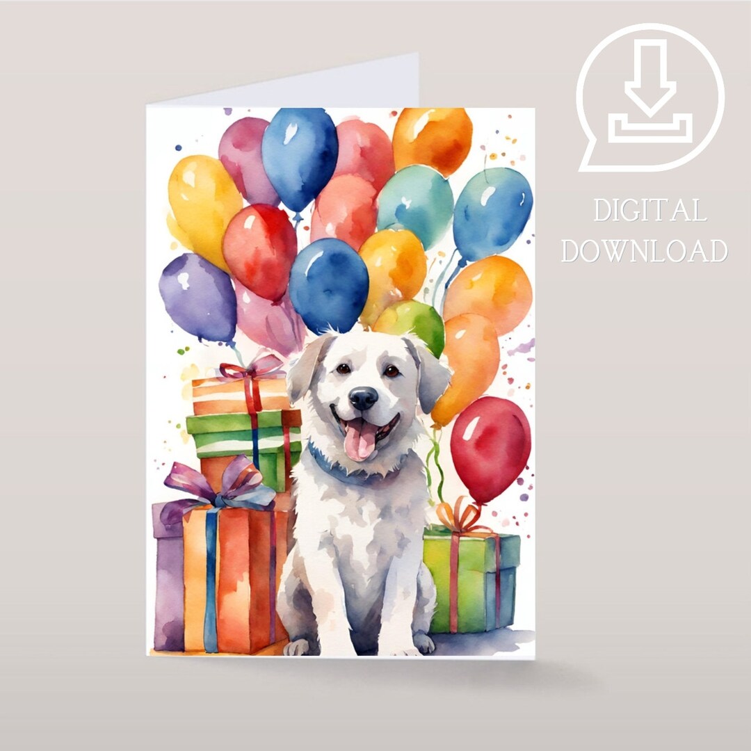 Two Cute Foldable Birthday Cards, Digital Download, Printable Cards ...