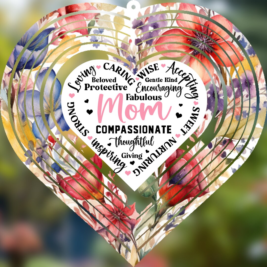 Heart Wind Spinner for Mom | Mother's Day Garden Gift | Outdoor Metal ...