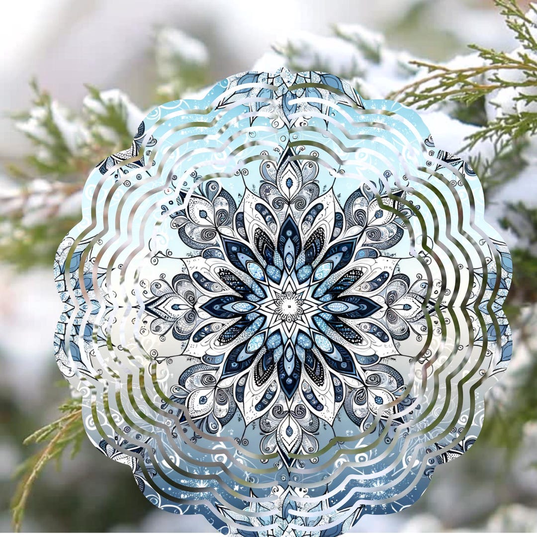 Snowflake Wind Spinner – Elegant Winter Garden Decor - Etsy