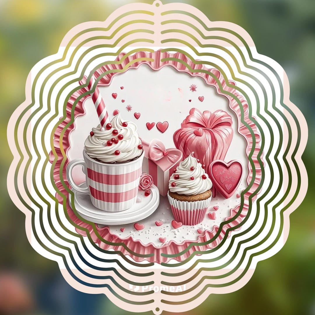 Valentine Cupcakes Wind Spinner - Etsy