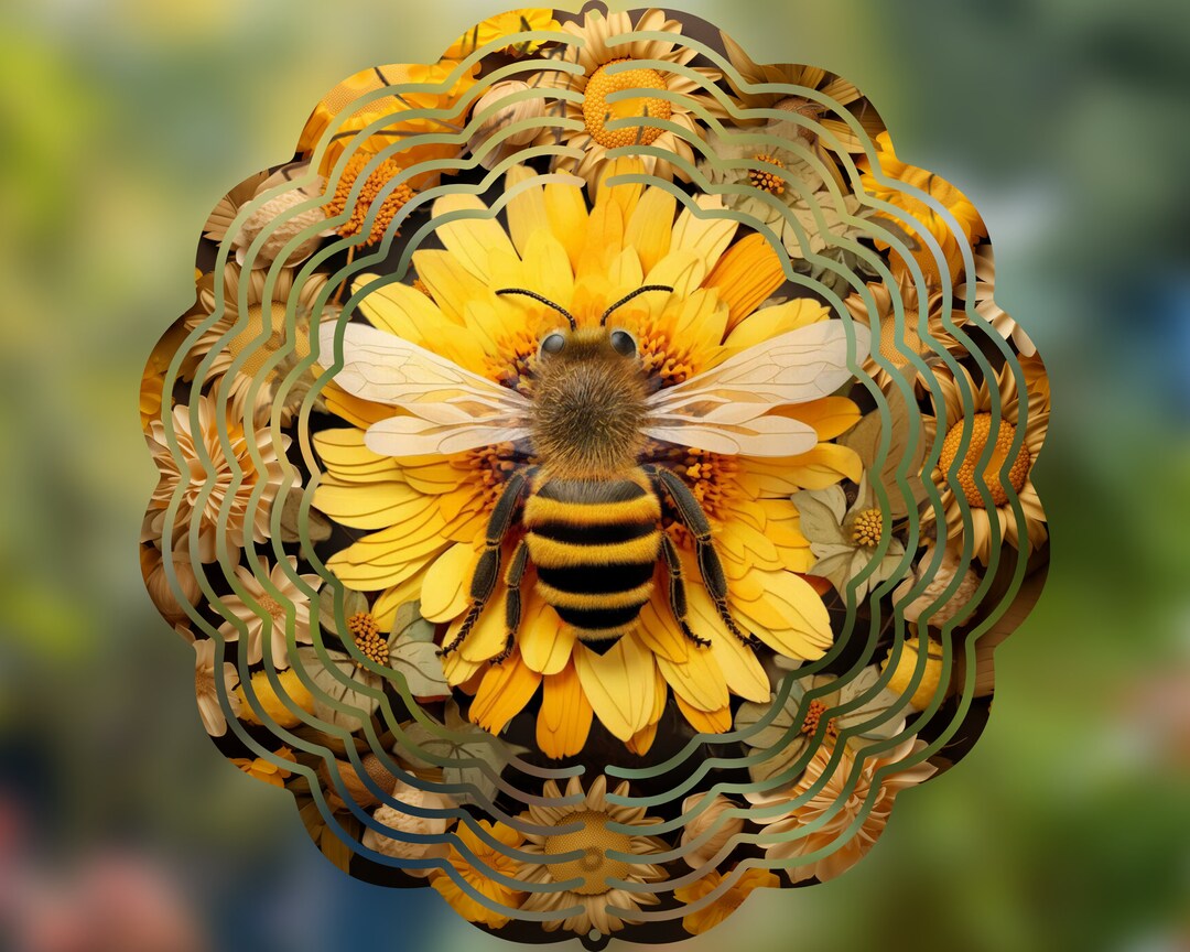 3D Bee Wind Spinner: Aluminum Metal Garden Decor - Etsy