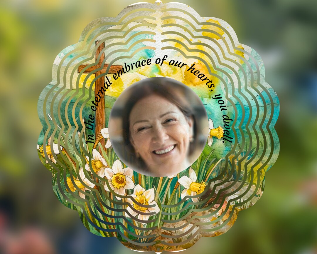 Custom Memorial Wind Spinner 2 | Remembrance Metal Garden Art | Outdoor ...