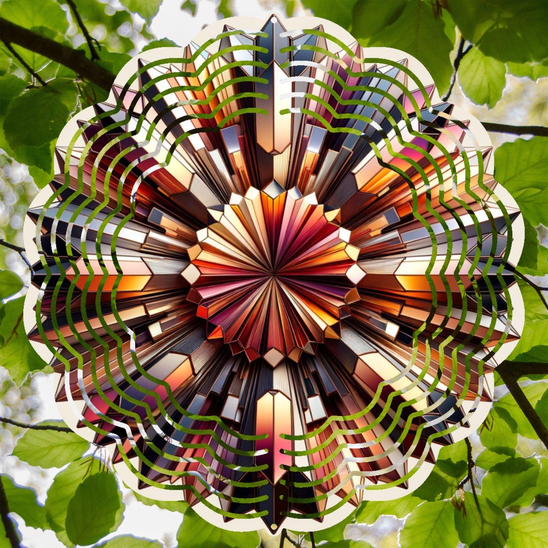 Geometric Wind Spinner: Stainless Steel Kinetic Sculpture, Garden Decor ...