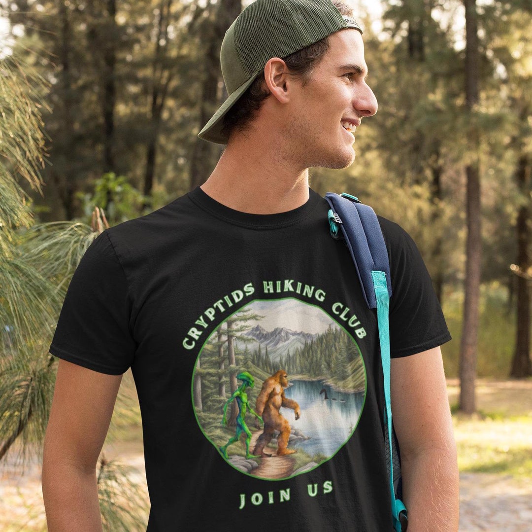 Cryptozoology Shirt, Cryptid Shirt, Big Foot Alien Tee, Hiking T-shirt ...