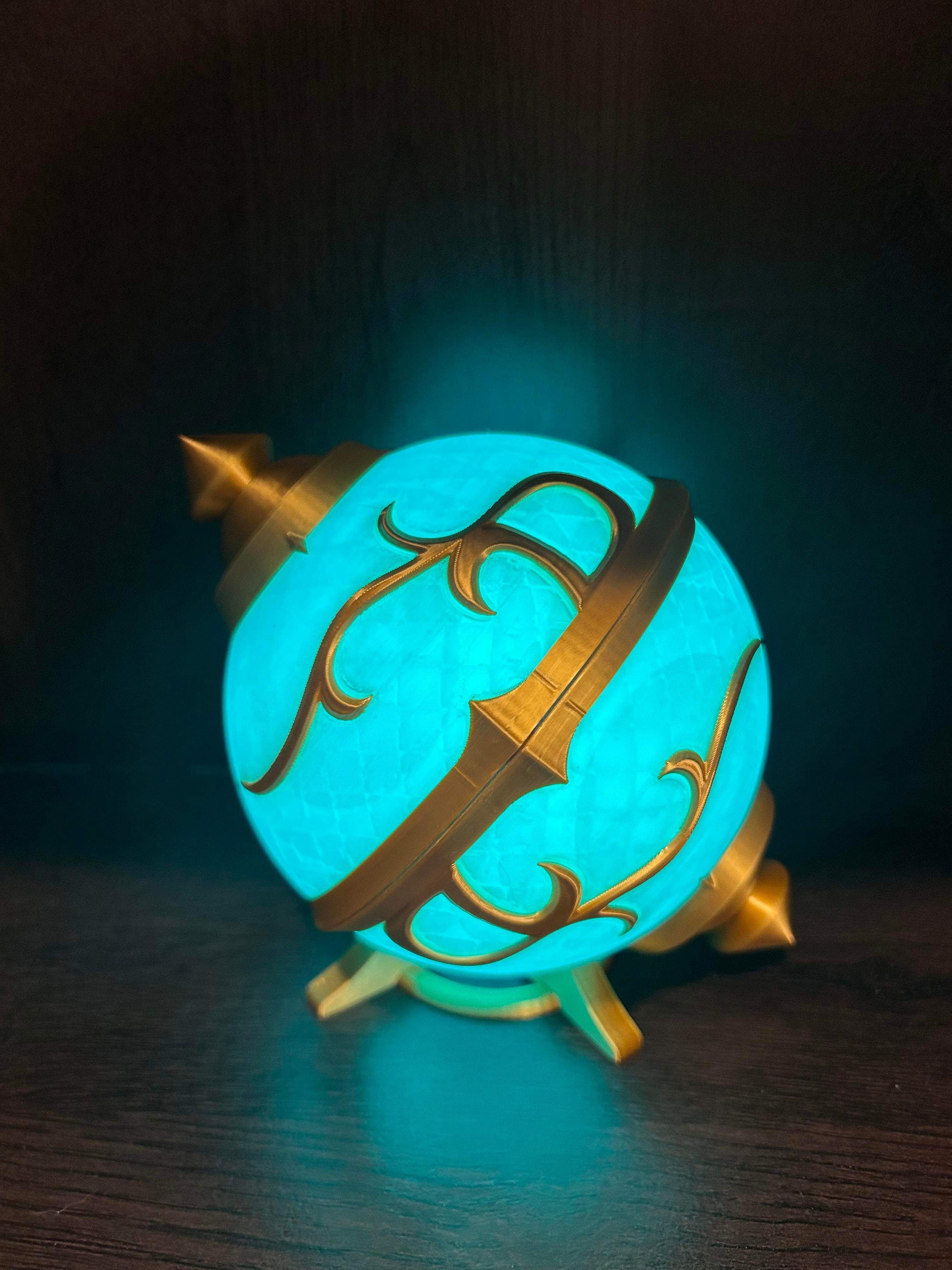Color Changing Palworld Palspheres 3D Printed LED Spheres White & Gold ...