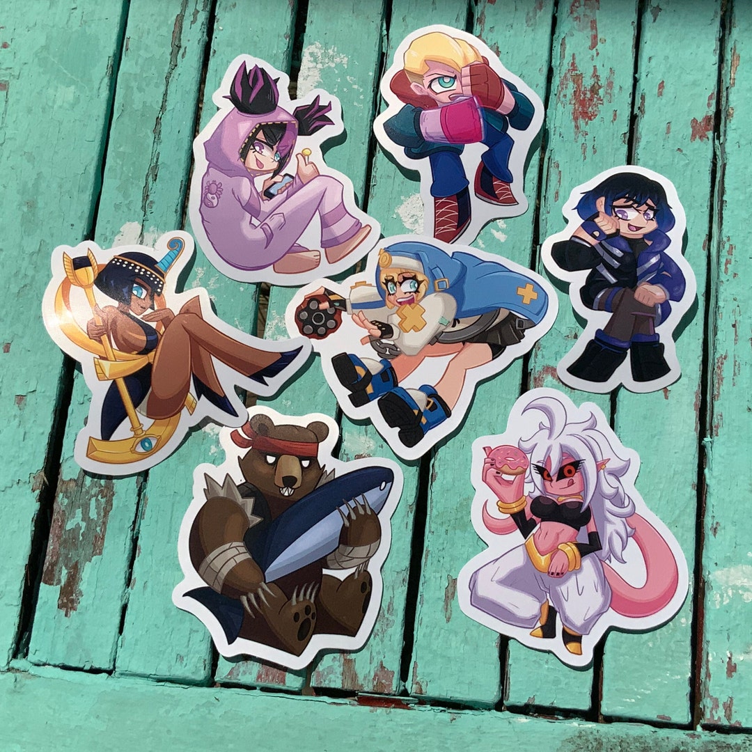FGC Laminated Vinyl Stickers Ft. Bridget, Reina, Eliza, Juri, Android ...