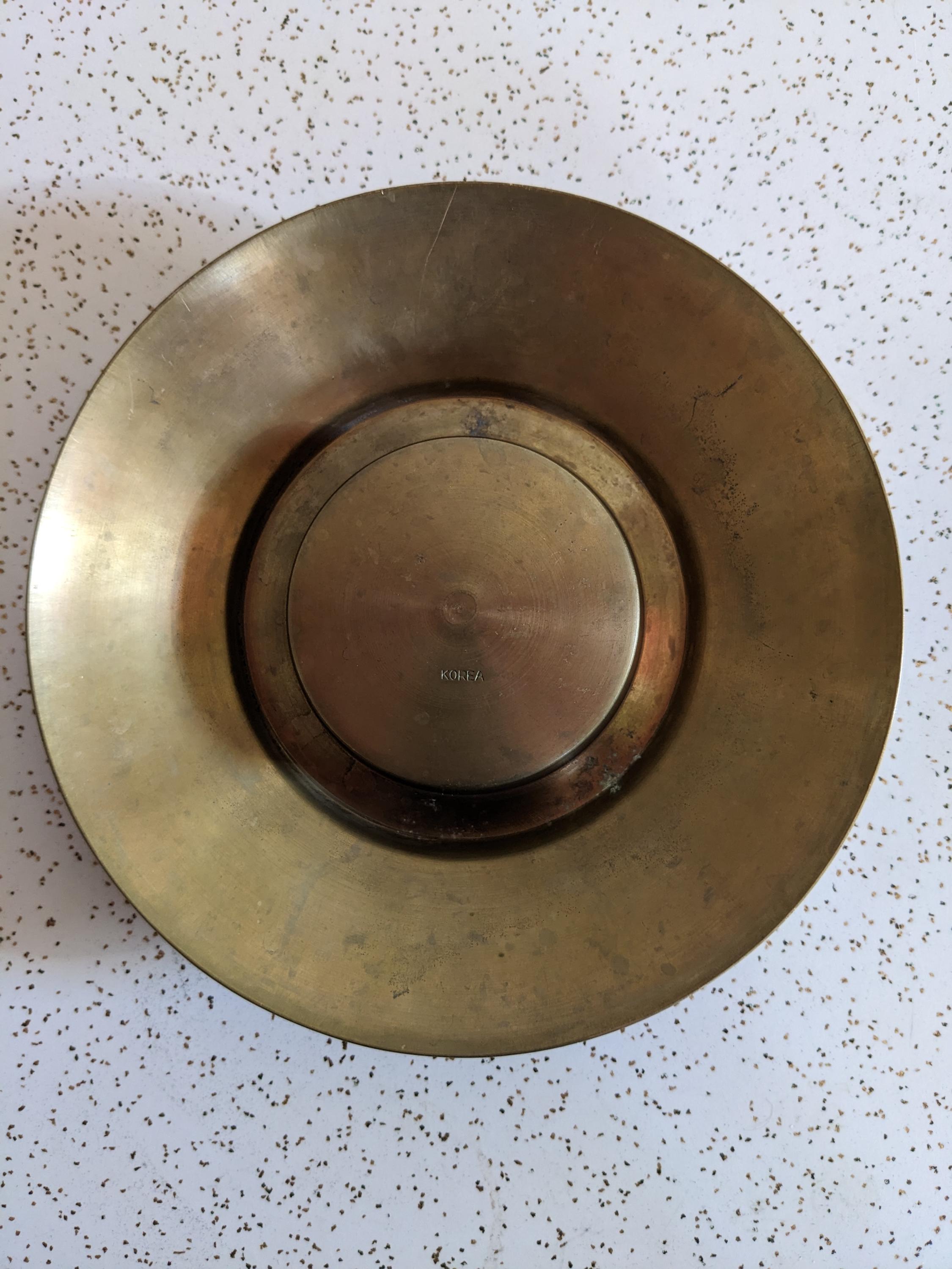 Large Vintage Brass Chinese Zodiac Ashtray - Pillar Candle Holder ...