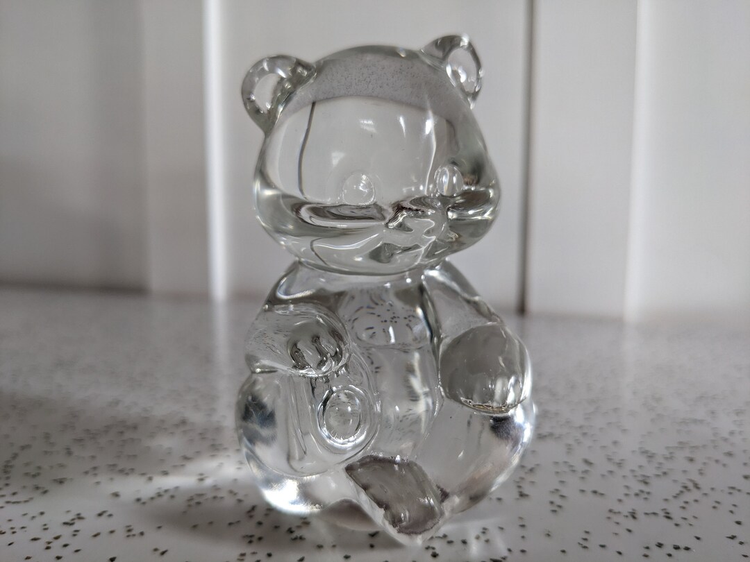 Vintage Fenton Glass Bear - Etsy