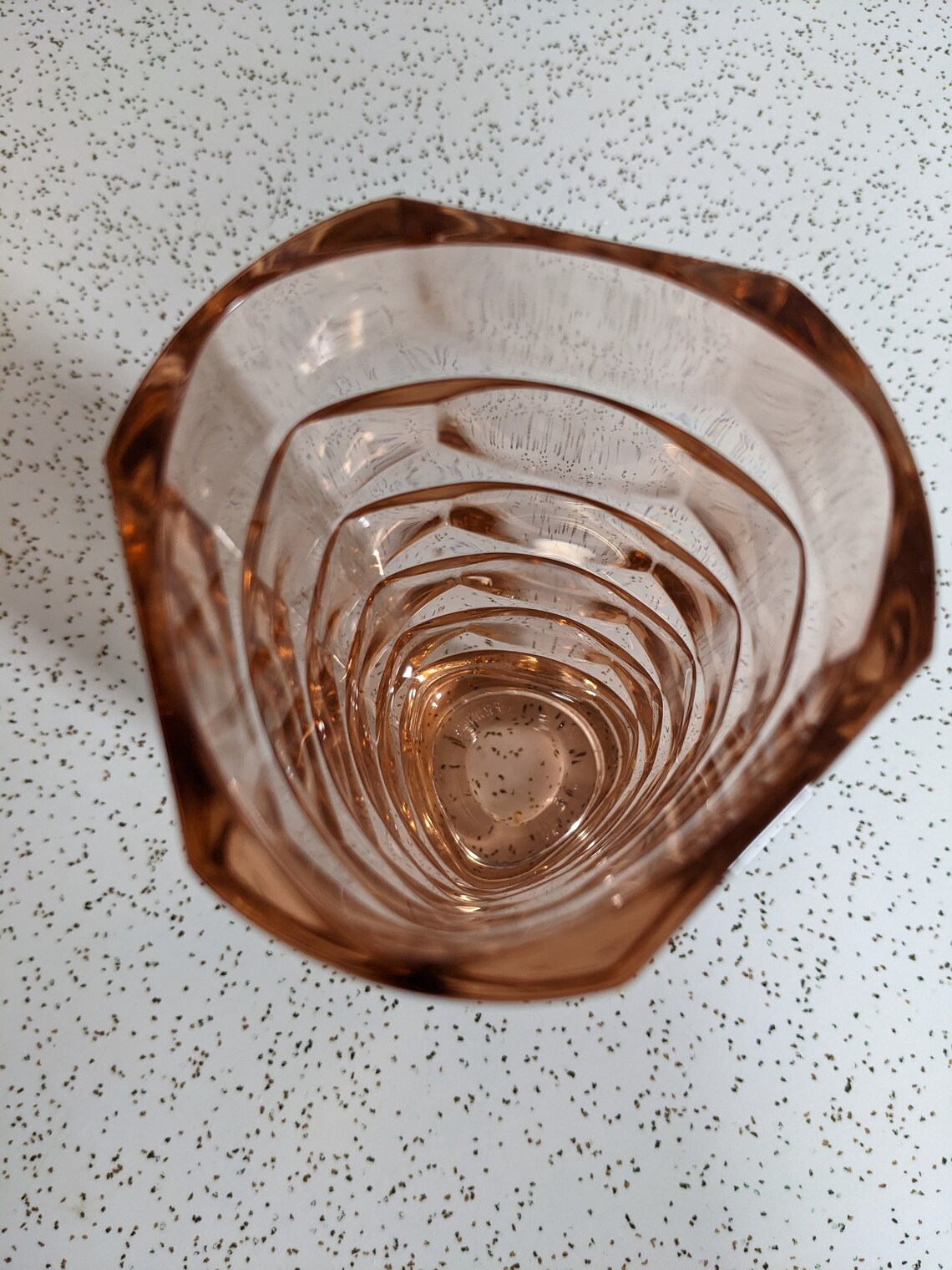 Vintage French Luminarc Rosaline Pink Glass Cube Cut Vase - Etsy