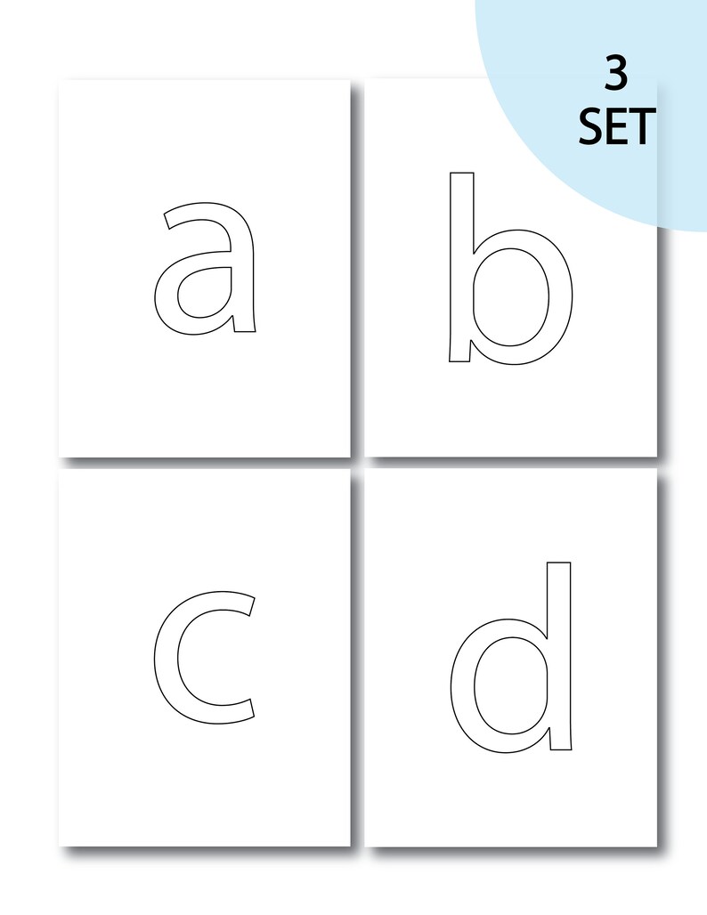 Large Printable Alphabet Letters 3 Sets 26 Pages Each - Etsy