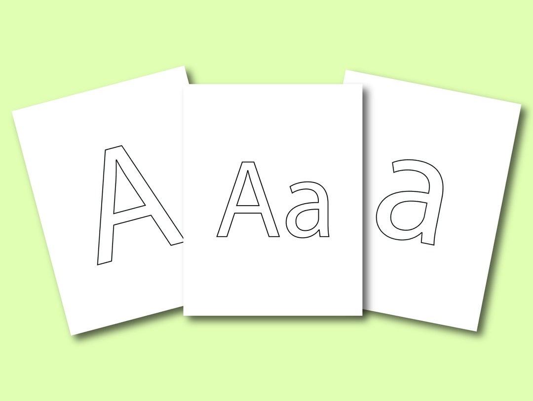 Large Printable Alphabet Letters 3 Sets 26 Pages Each - Etsy
