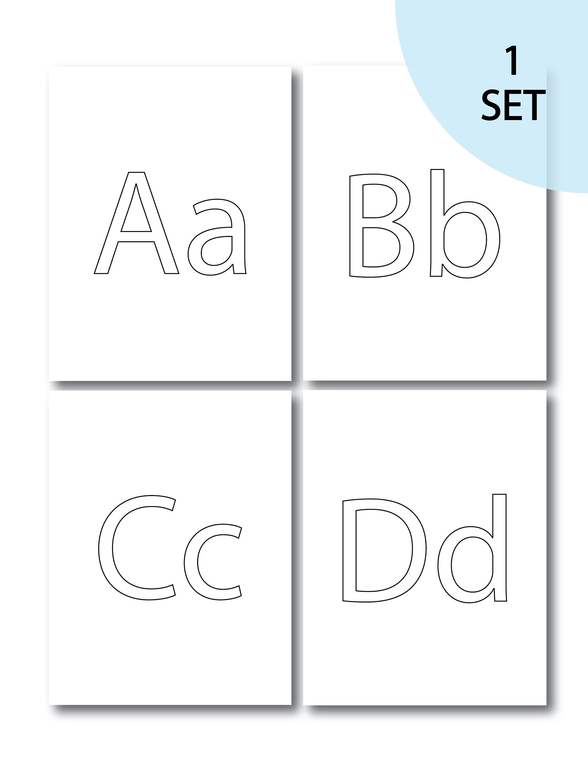 Large Printable Alphabet Letters 3 Sets 26 Pages Each - Etsy
