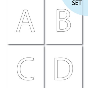 Large Printable Alphabet Letters 3 Sets 26 Pages Each - Etsy