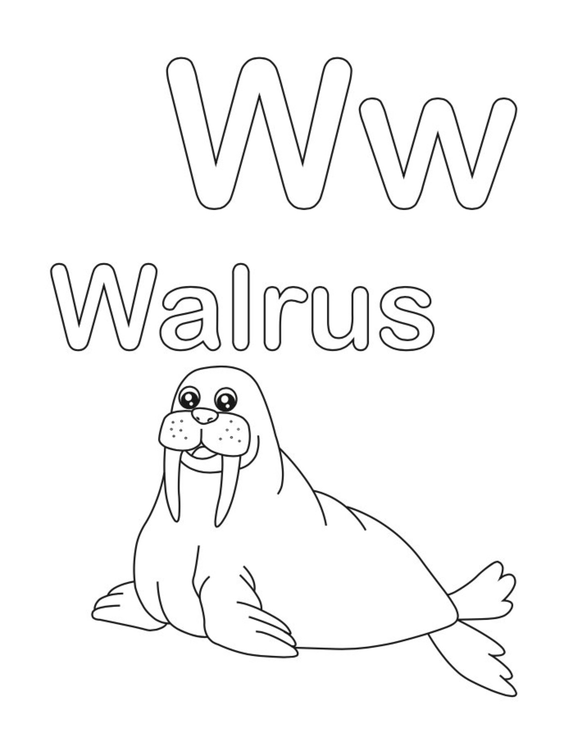 A-Z Animals Coloring Pages - Etsy