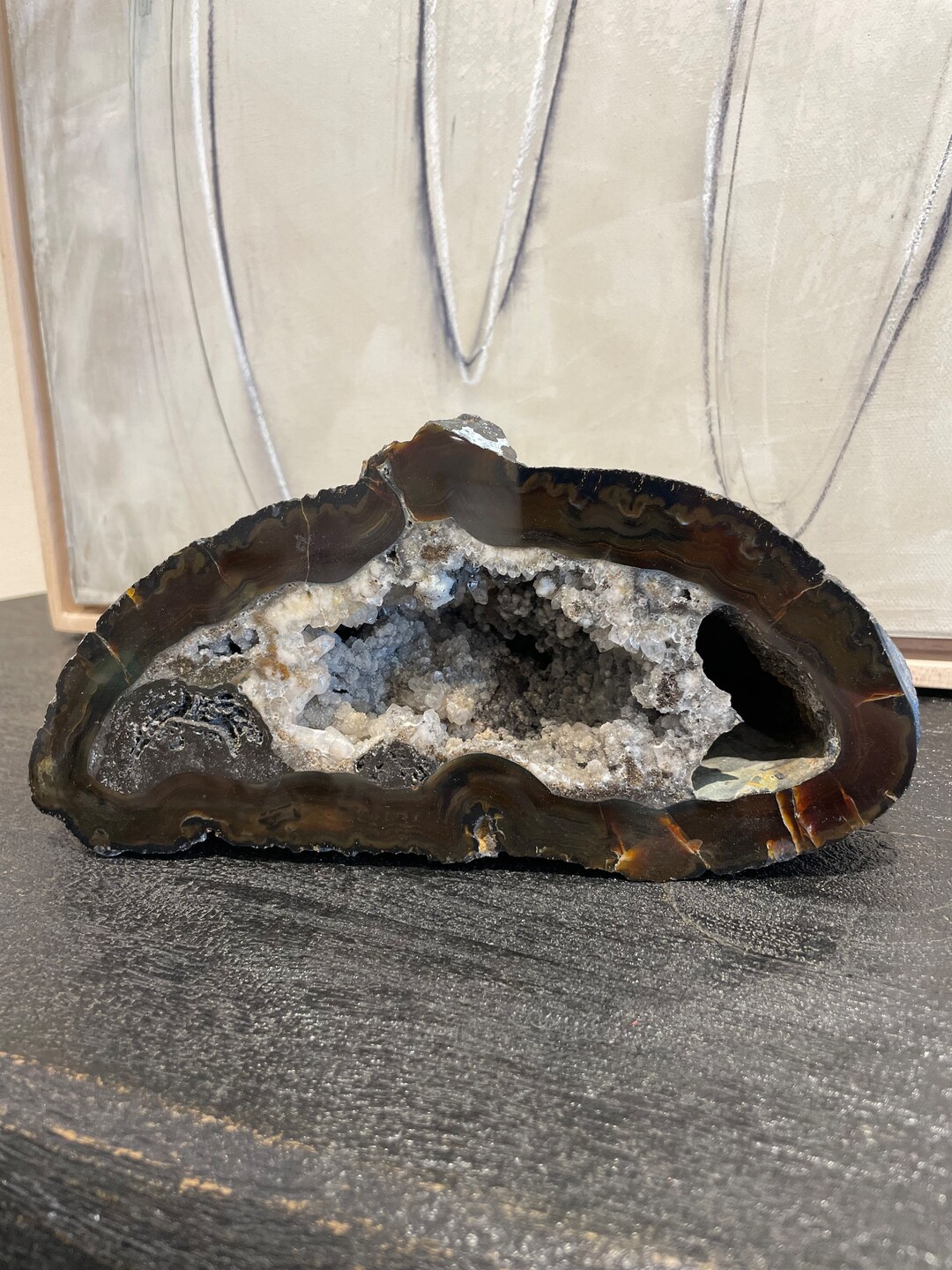 Genuine Banded Agate Geode - Etsy