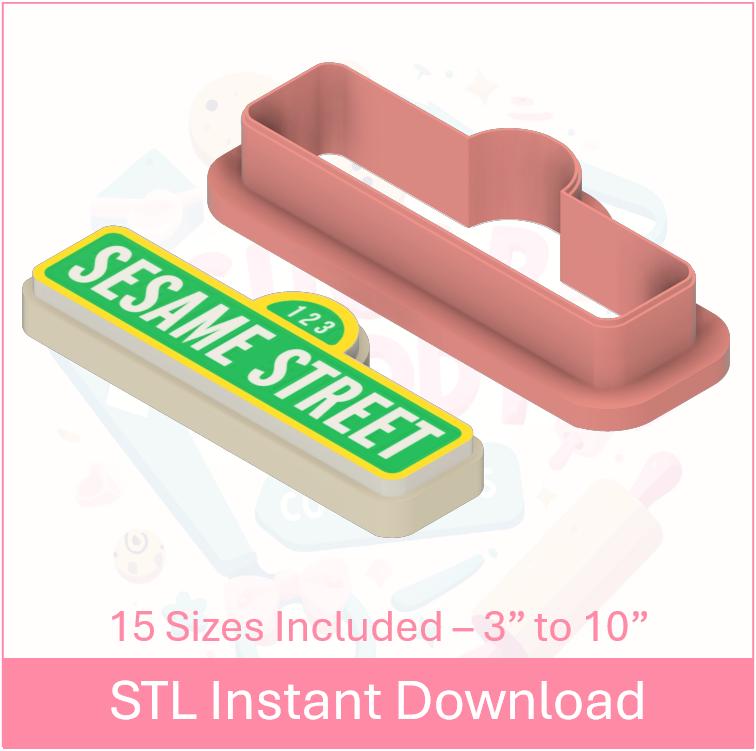 Sesame Street Sign Cookie Cutter STL File Instant Download - Etsy