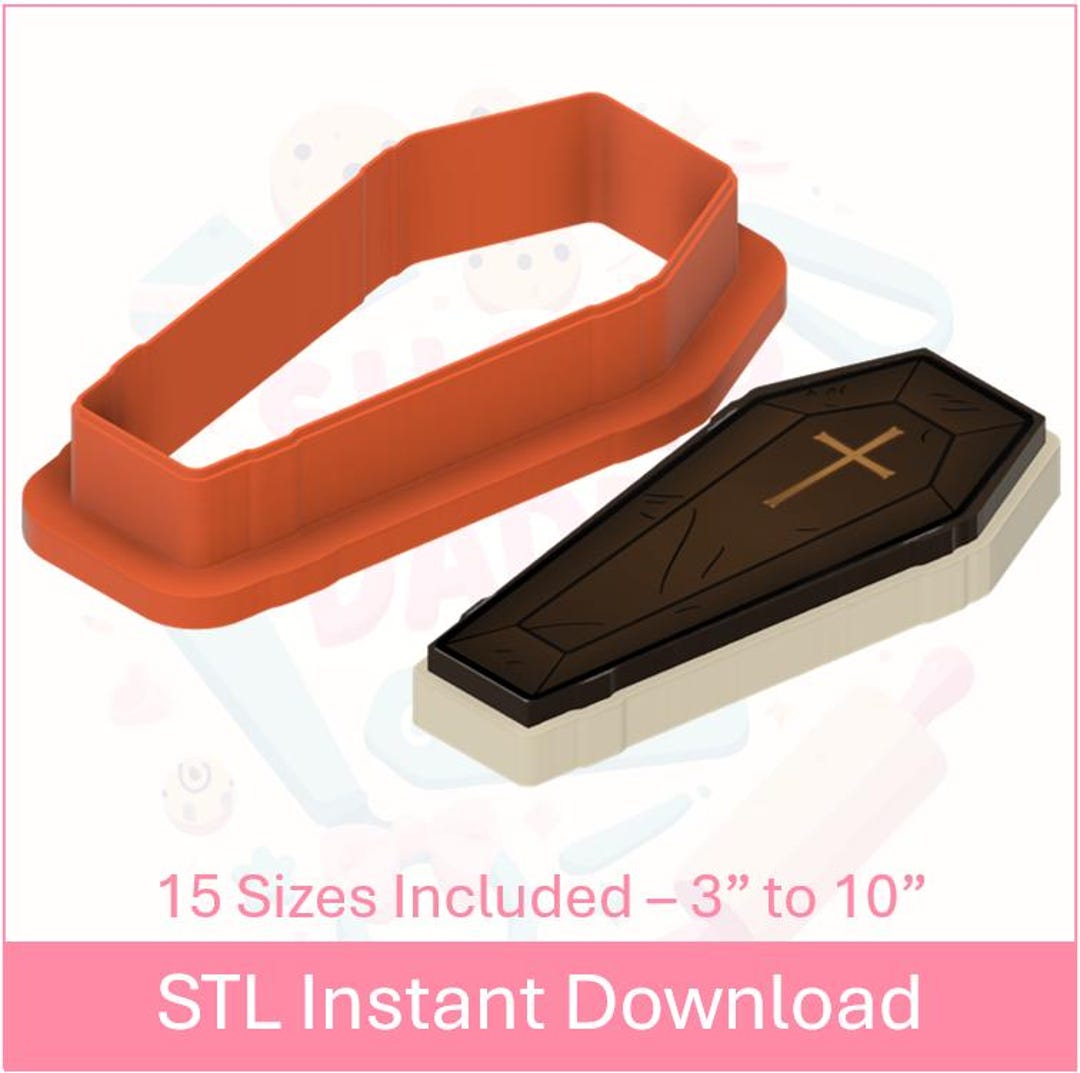 Creepy Coffin Cookie Cutter STL File Instant Download - Etsy