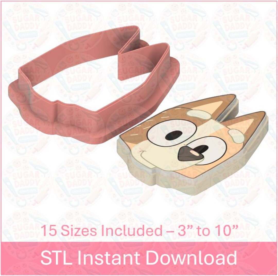 Bluey - Chilli Face Cookie Cutter STL File Instant Download - Etsy