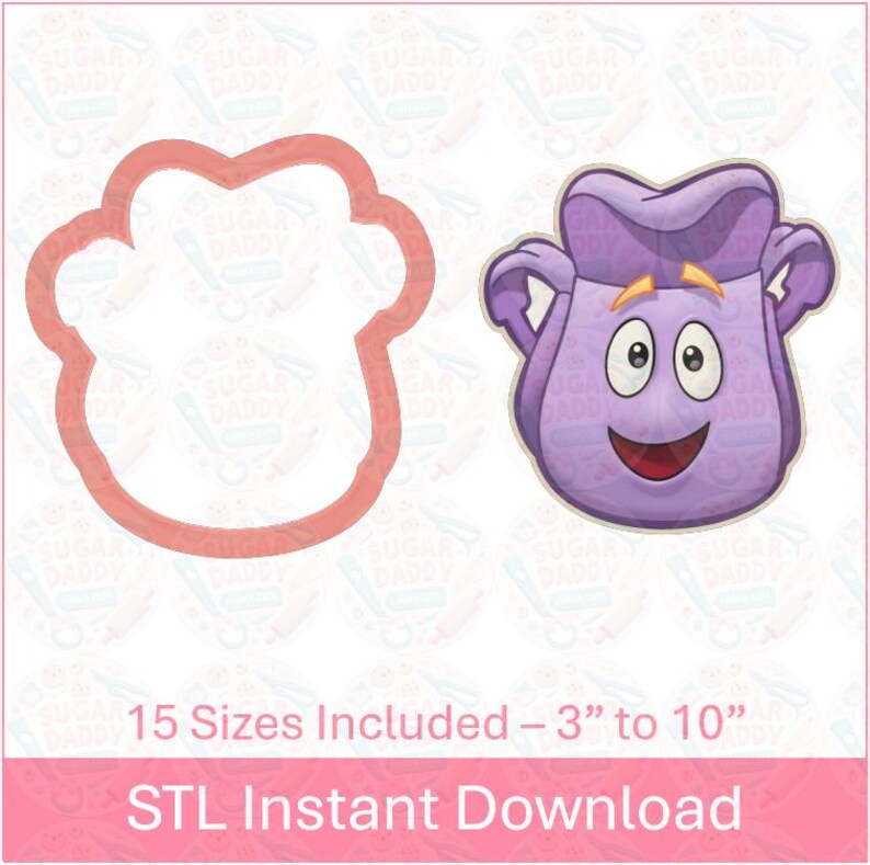 Dora the Explorer Backpack Cookie Cutter STL File Instant Download - Etsy