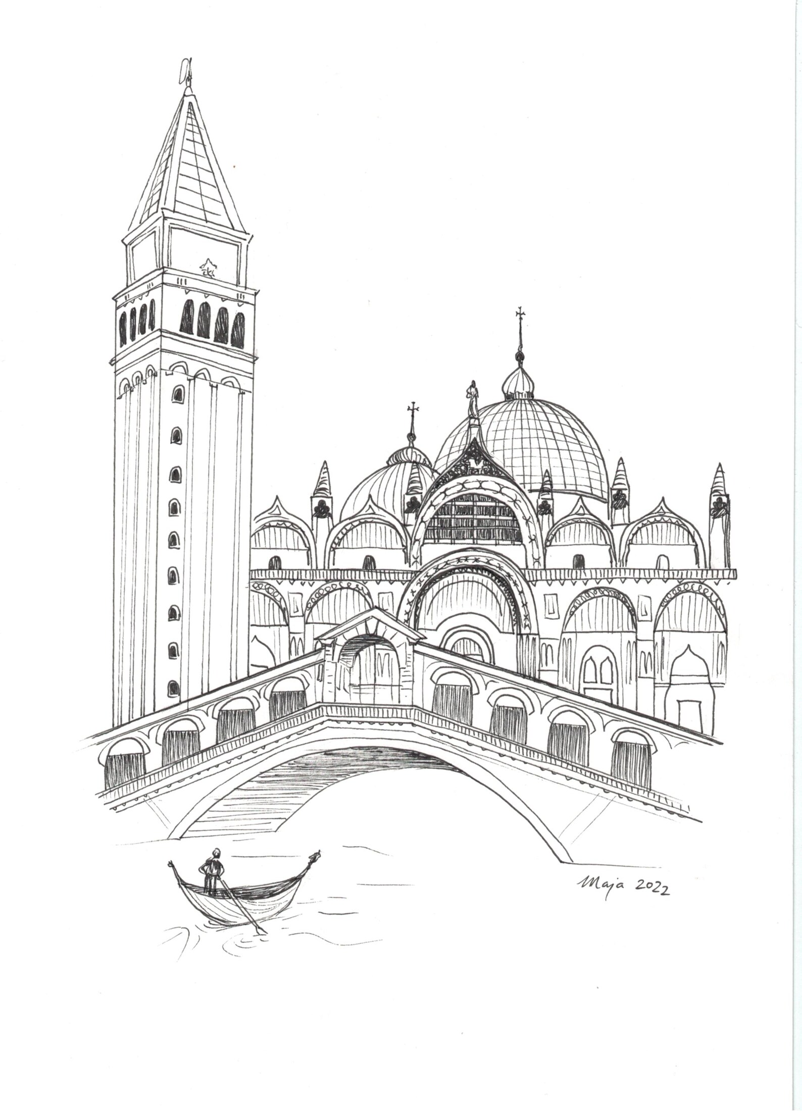 Custom Ink City Drawing – Choose Your City or Landmarks – Hand-drawn ...
