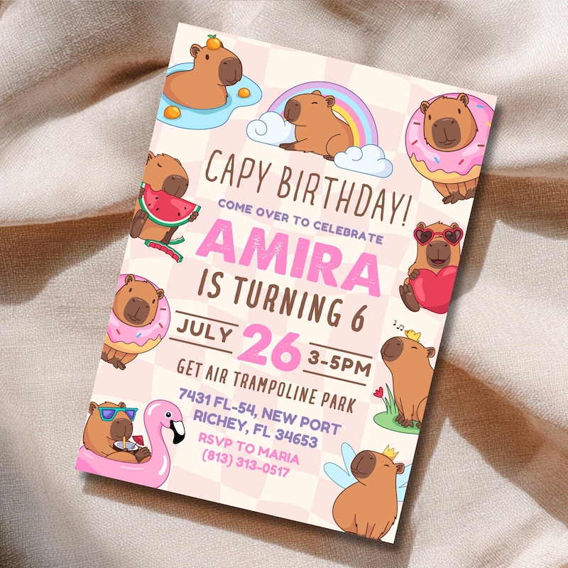 Capibara Party Theme - Etsy