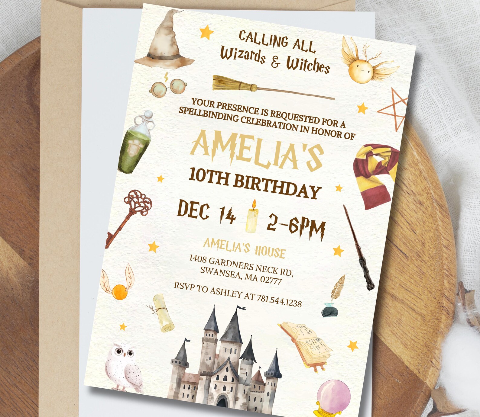 Editable Wizard Birthday Invitation, Wizards Party, Magical Witches ...