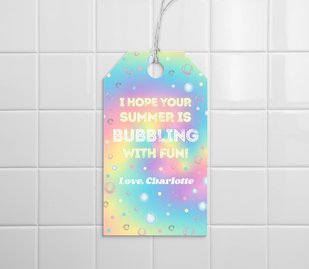 End of School Favor Tags Summer Vacation, Thank You Tag Classmate ...