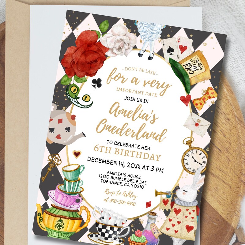 Mad Hatter Invite - Etsy