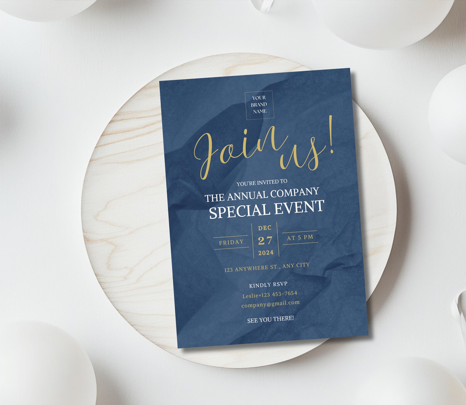 Business Invitation Template, Corporate Annual Celebration Dinner Party ...