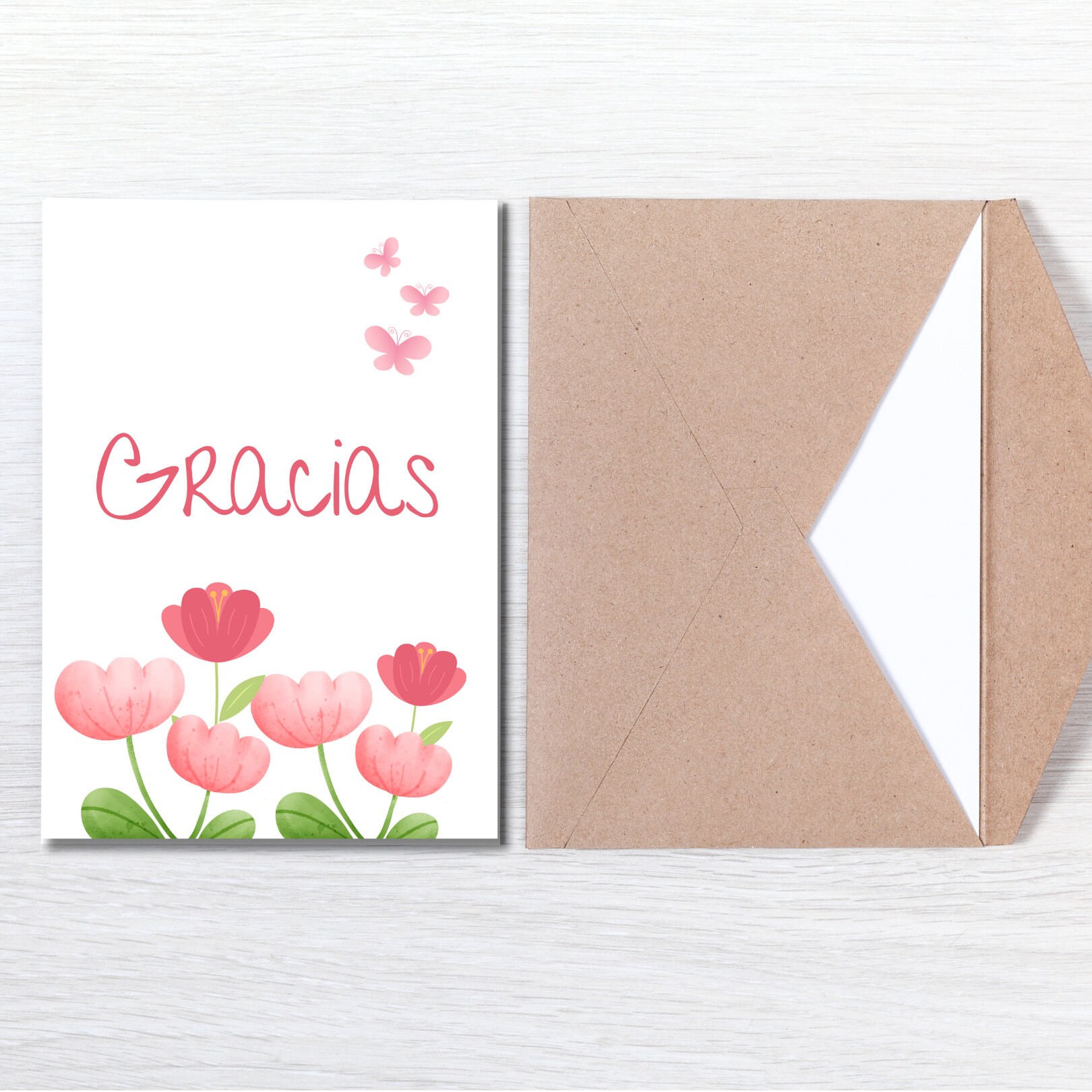 Tarjeta descargable, imprimible de gracias, tarjeta de agradecimiento ...