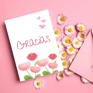 Tarjeta descargable, imprimible de gracias, tarjeta de agradecimiento, Gracias - Etsy España