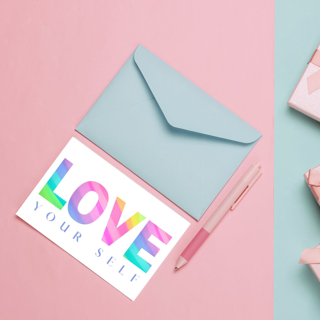 Self Love Card, Love Your Self Card, Gratitude Card - Etsy UK