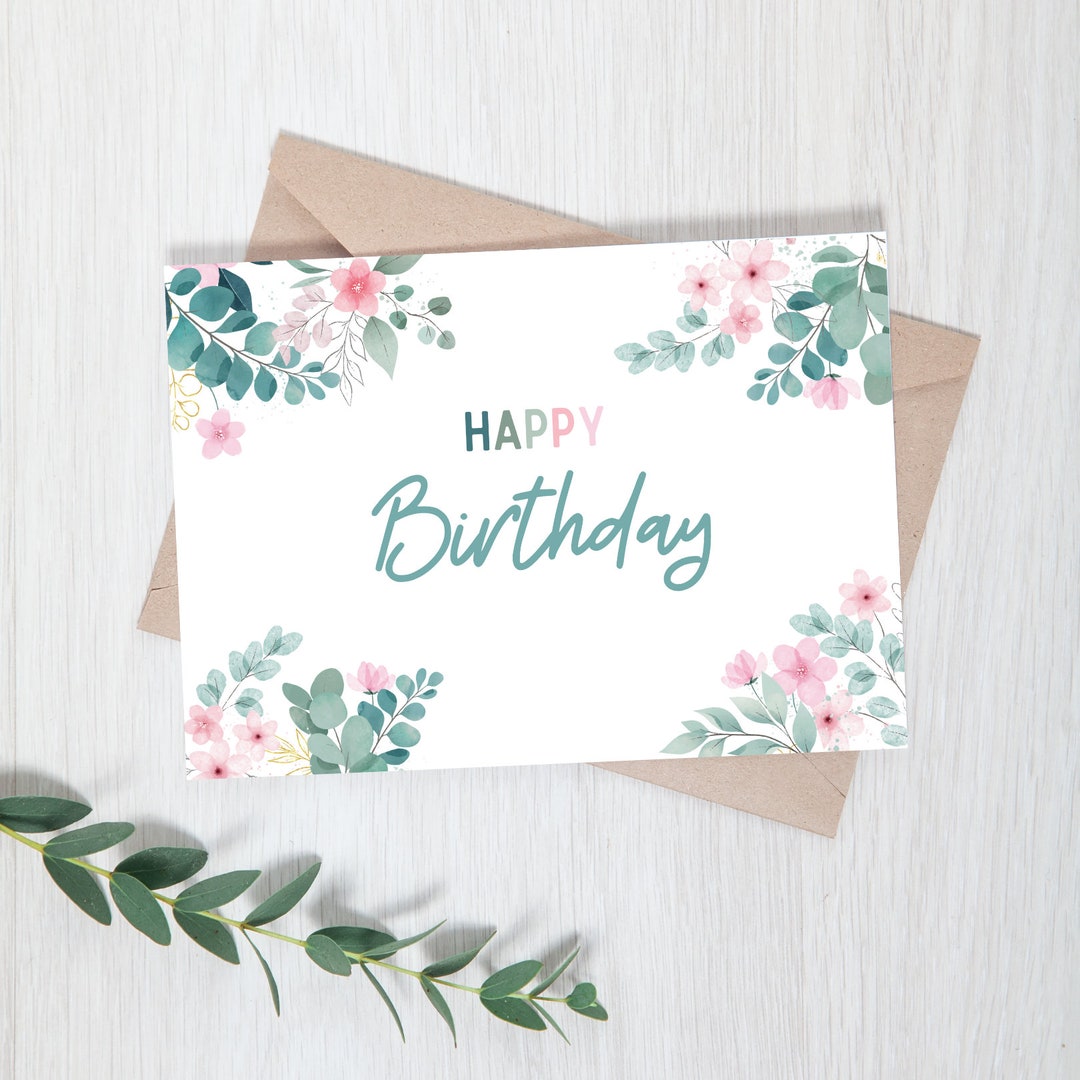Celebration Birthday Card, Printable Birthday Card - Etsy